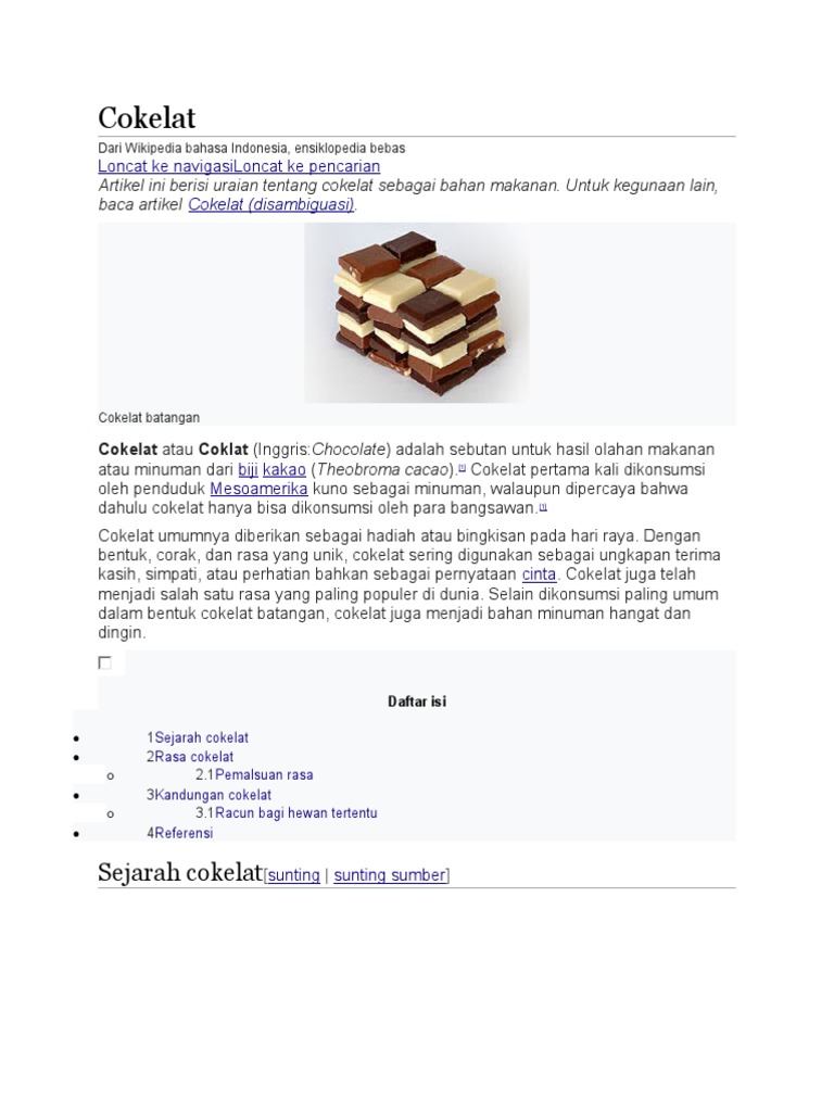 Artikel Tentang Coklat | PDF