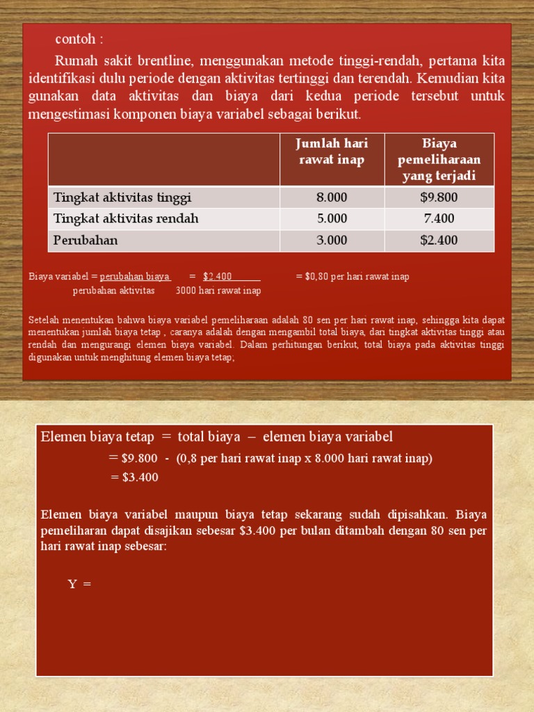 Contoh Metode Tinggi-Rendah | PDF | Teknologi & Rekayasa
