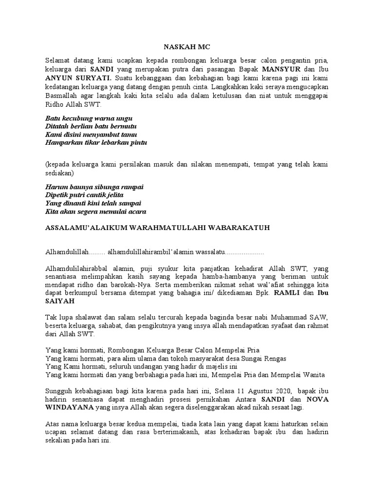 Naskah MC | PDF
