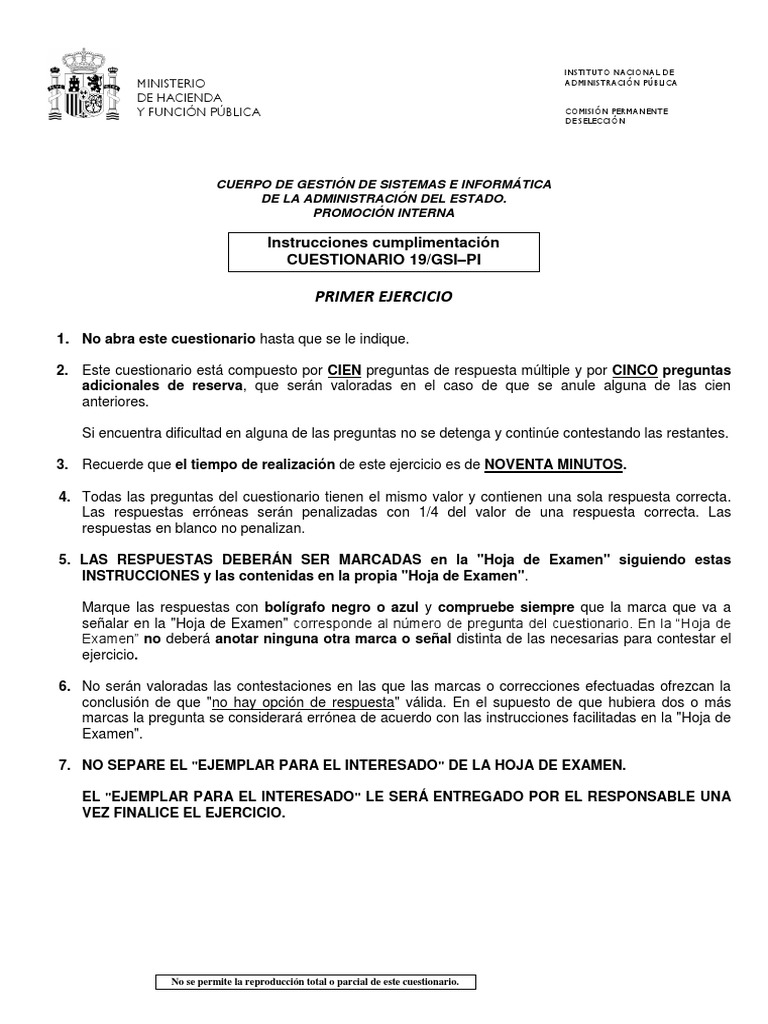 Cuest 1er Ejer GSI-P Oep19 154AB89SD658 | PDF | Software | .NET Framework