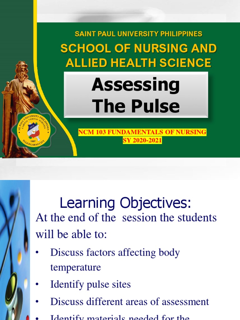 Students Notes On Assesing Pulse | PDF | Pulse | Heart