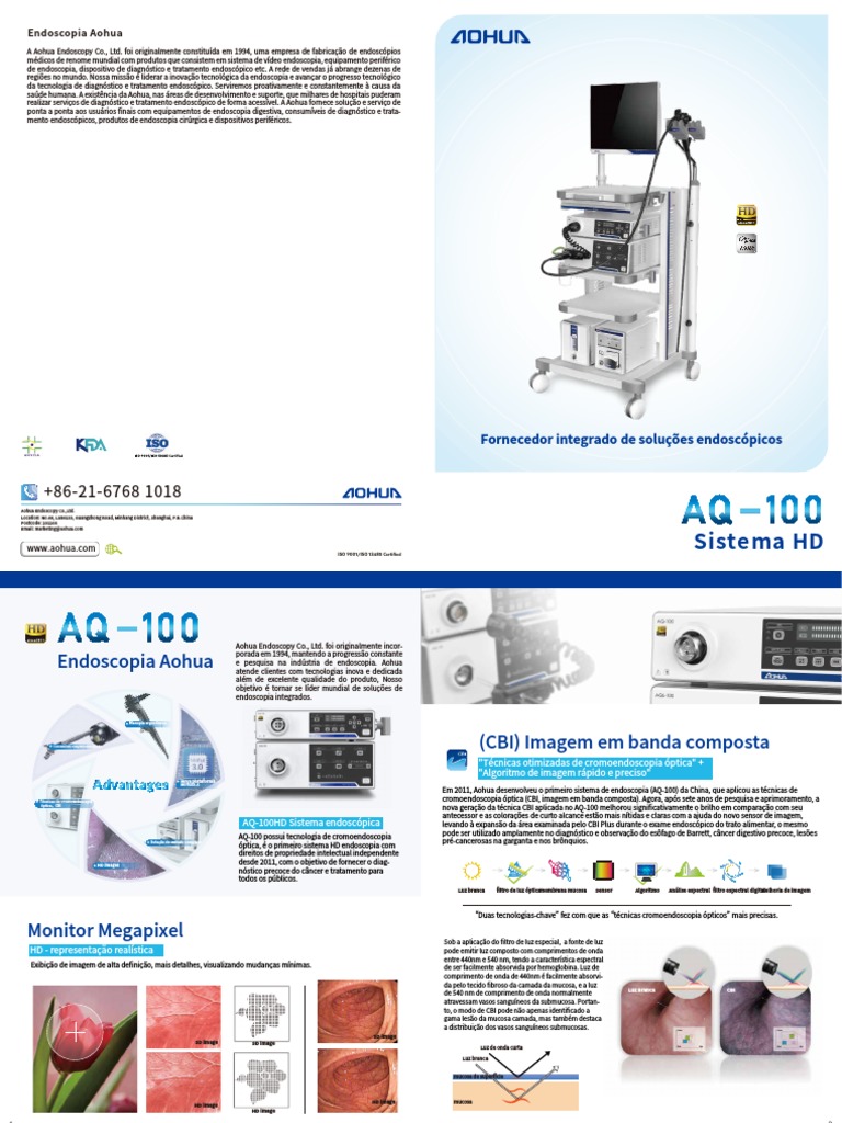 Aohua - Aq100 - PT | PDF | Sistema visual | Diodo emissor de luz
