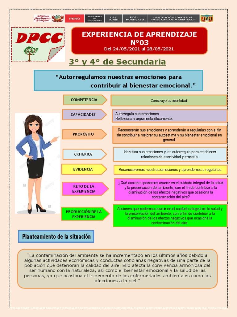 Actividad de Aprendizaje #08 DPCC | PDF | Las emociones | Aprendizaje