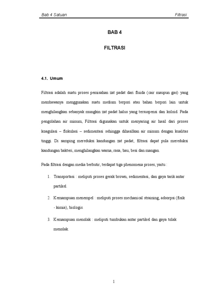 Gambar Proses Filtrasi Air | PDF