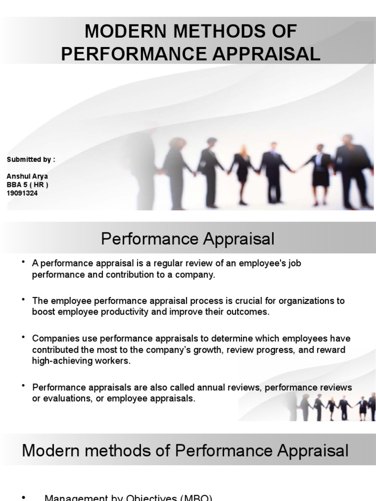 Modern Methods of Performance Appraisal by Anshul Arya | PDF ...