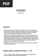 Kode Etik Kedokteran Indonesia - MKEK IDI | PDF