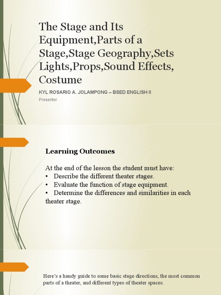 The Stage and Its Equipment | PDF | Theatre | Performing Arts