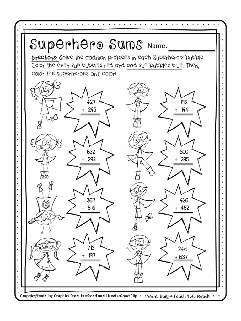 Superhero Sums | PDF