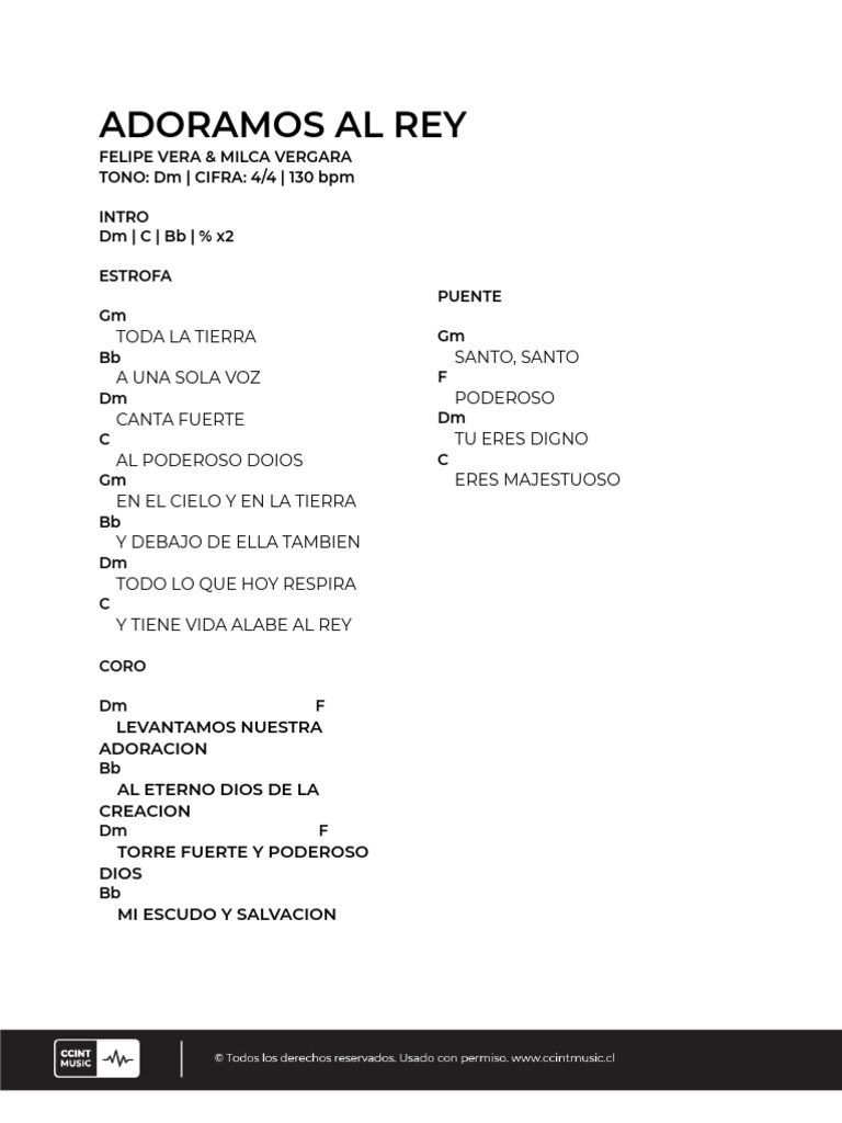 Adoramos Al Rey Cifrado | PDF