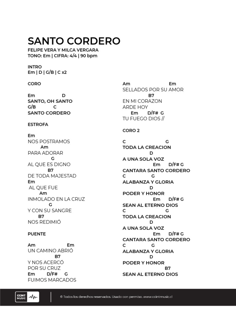 Santo Cordero Cifrado | PDF