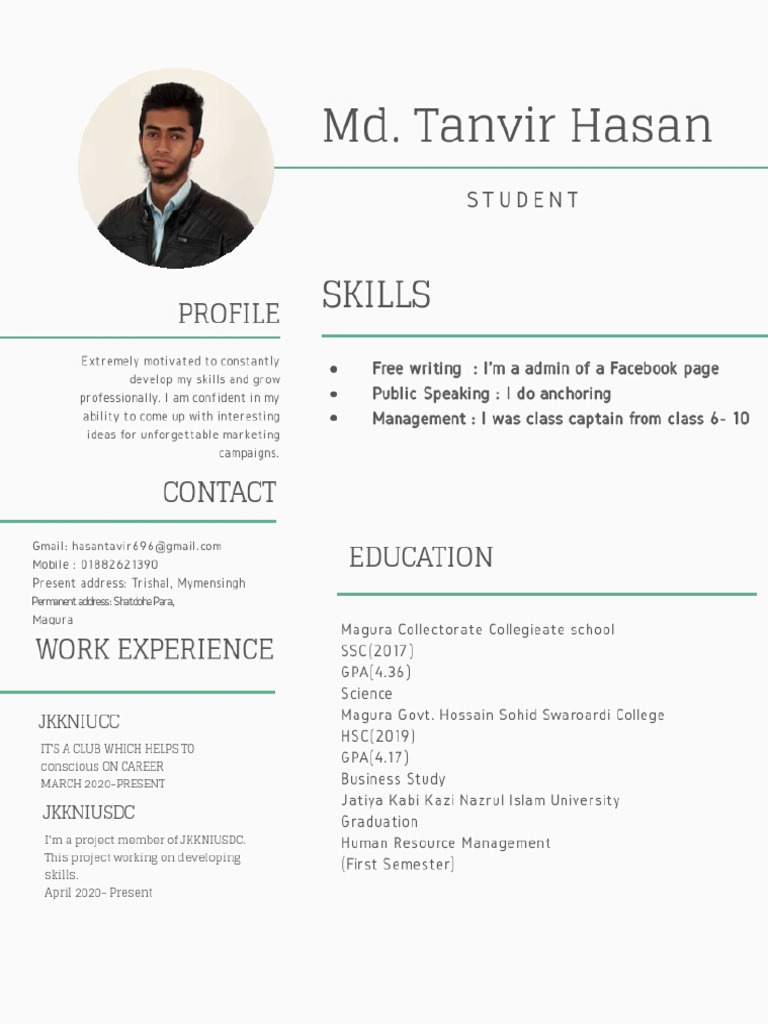 CV (Md. Tanvir Hasan) | PDF