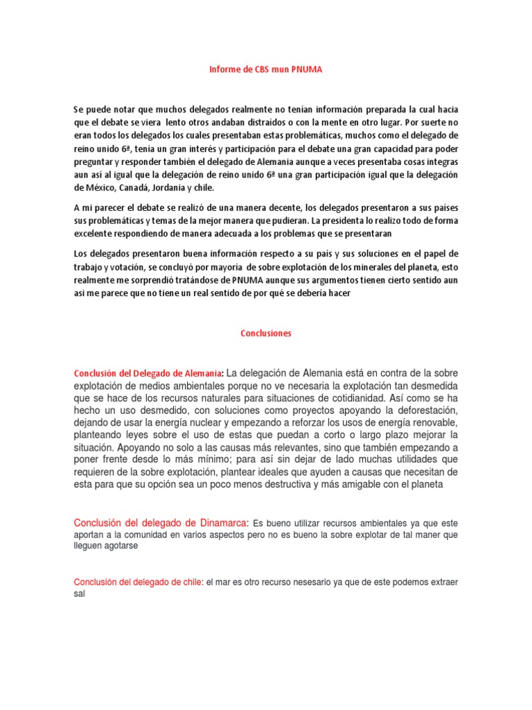 Informe de CBS Mun PNUMA | PDF | Deforestación | sal