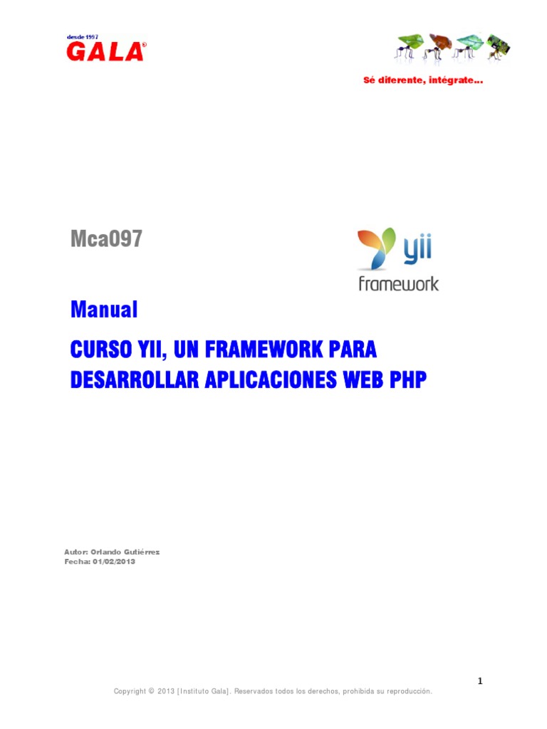 Manual Curso Yii, Un Framework para Desarrollar Aplicaciones Web PHP | PDF | Modelo – Vista ...