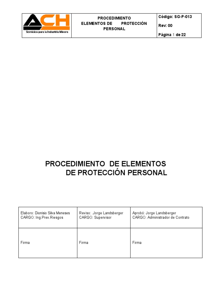Procedimiento de Estudio de EPP | PDF