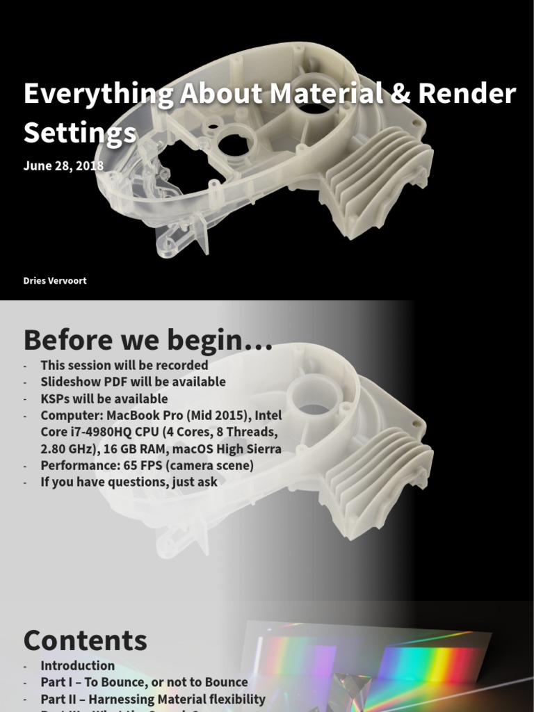 Mastering Material & Render Settings | PDF | Paint | Plastic