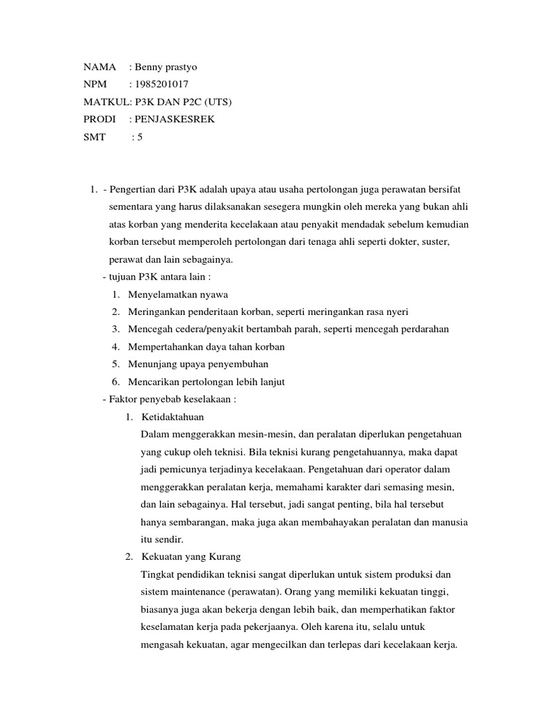 UTS P3K DAN P2C Benny Prastyo-Dikonversi | PDF