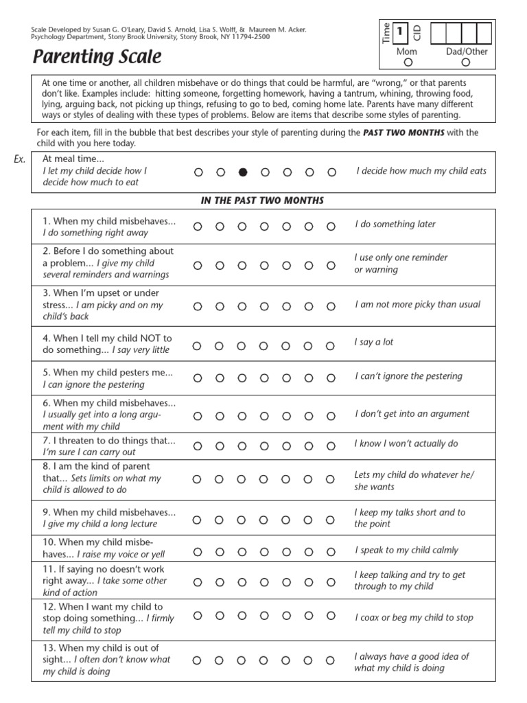 Parenting Scale Feb2015 | PDF