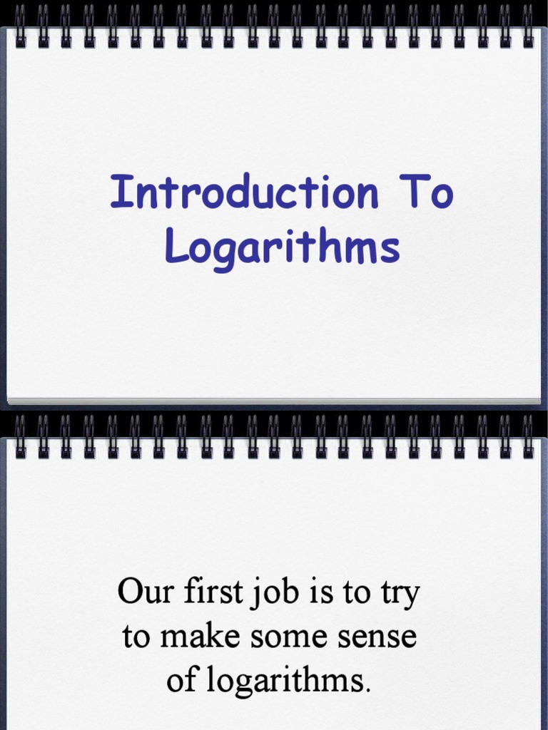 Introduction To Logarithms | PDF | Logarithm | Exponential Function