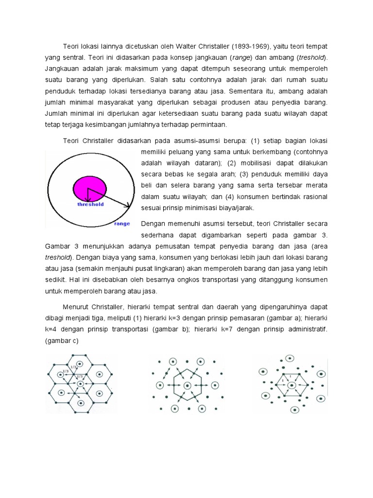 Teori Christaller | PDF