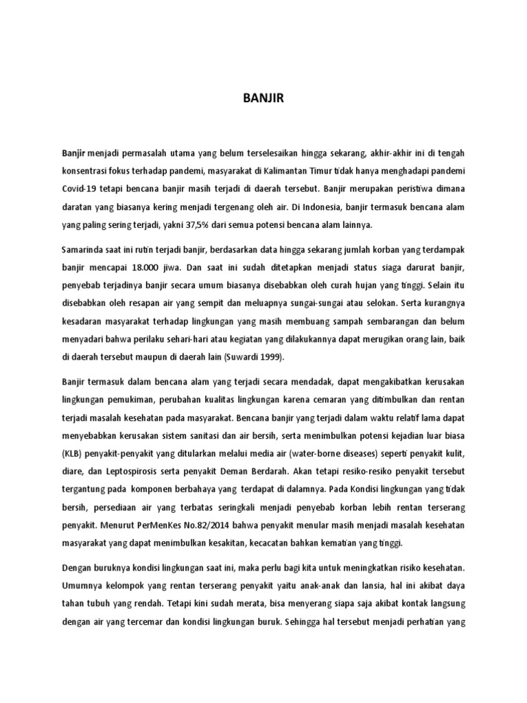 Dampak Banjir | PDF Dampak Banjir | PDF