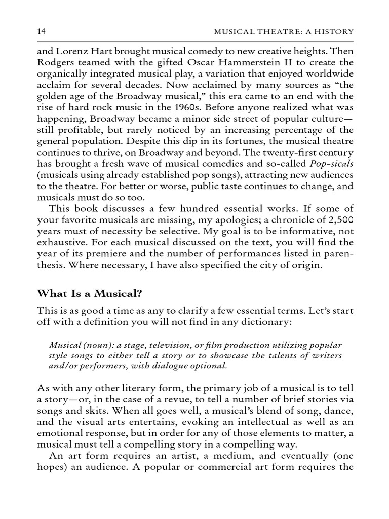 Musical Theatre History (Kenrick) ThtrArts 10 | PDF