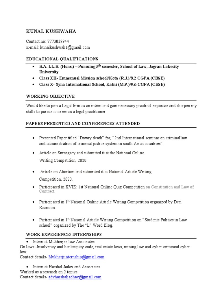 Kunal Kushwaha | PDF | Law School | Government