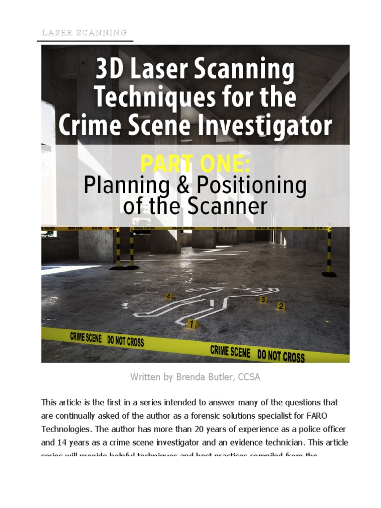 Best Practices for 3D Crime Scene Scanning | PDF | Image Scanner ...