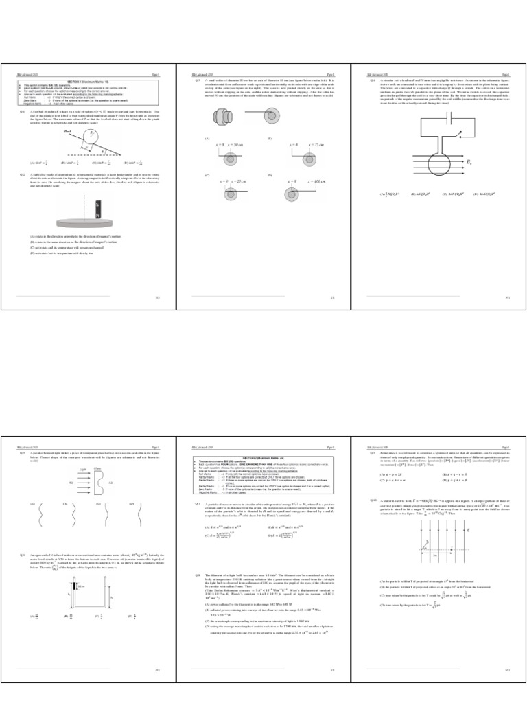 Analysis of Physics Problems Regarding Rolling Motion, Magnetic Fields ...