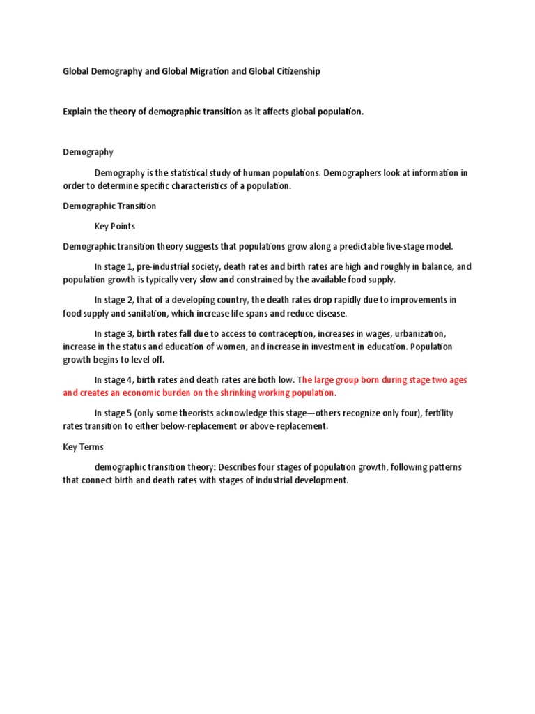Global Demography and Global Migration and Global Citizenship ...