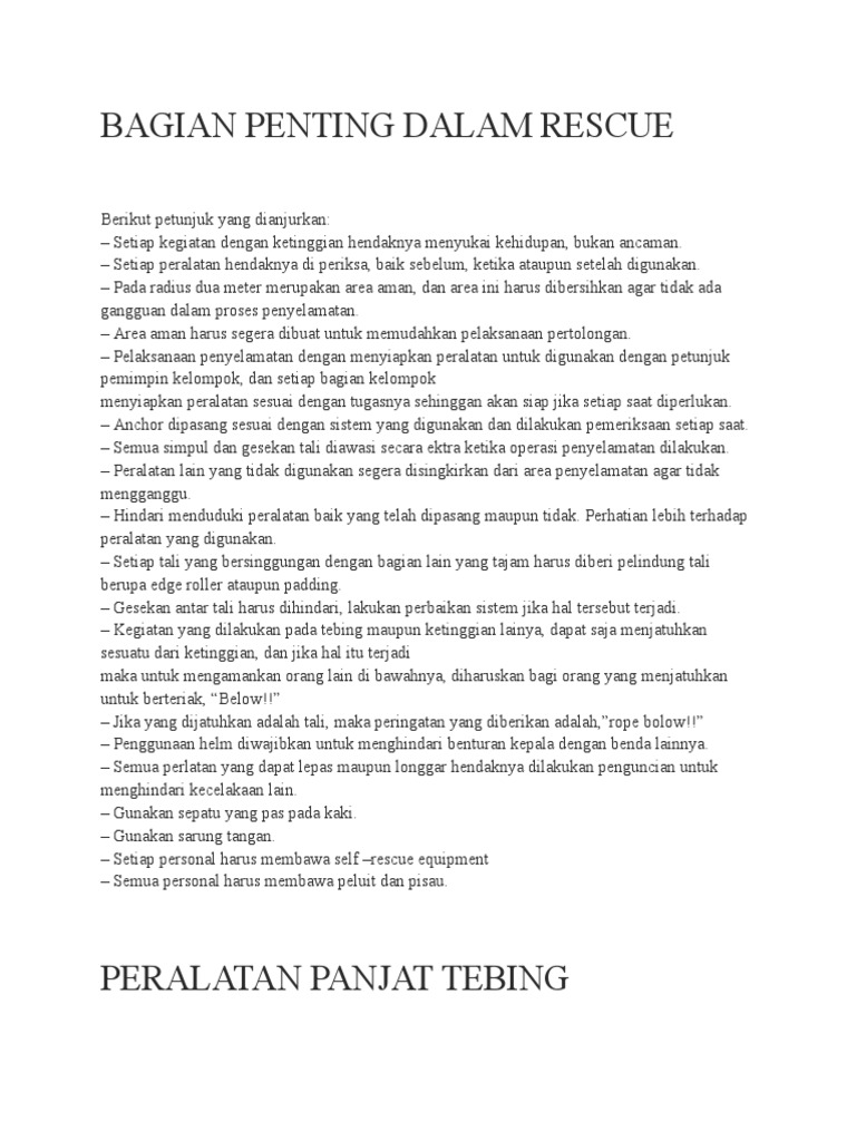 Bagian Penting Dalam Rescue | PDF