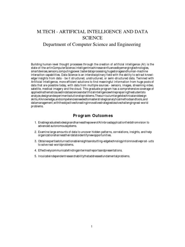 M.tech - Artificial Intelligence and Data Science | PDF | Eigenvalues And Eigenvectors ...