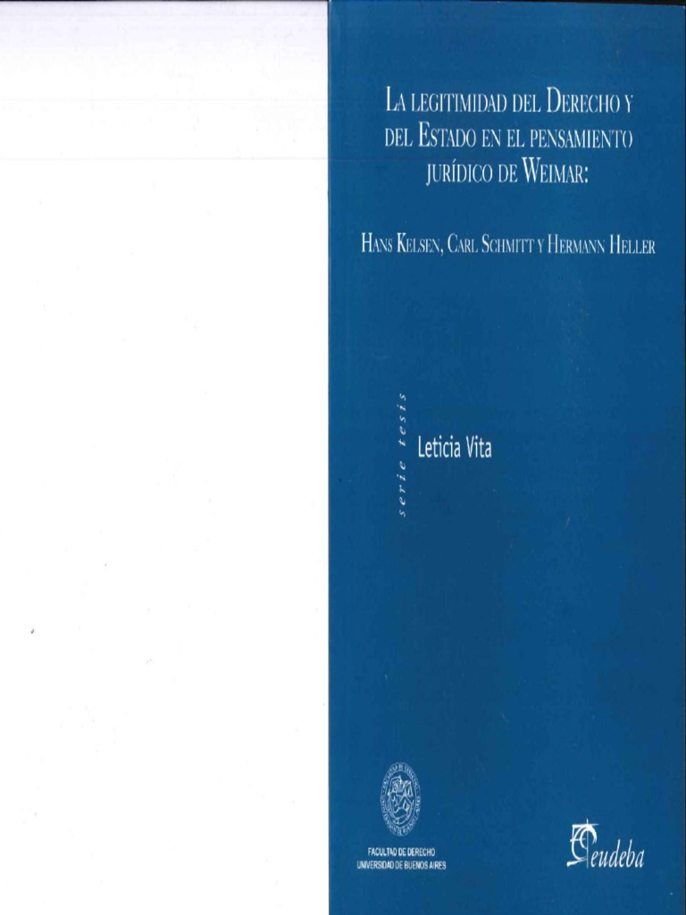 La Legitimidad Del Derecho y Del Estado en El Pensamiento Jurídico de ...
