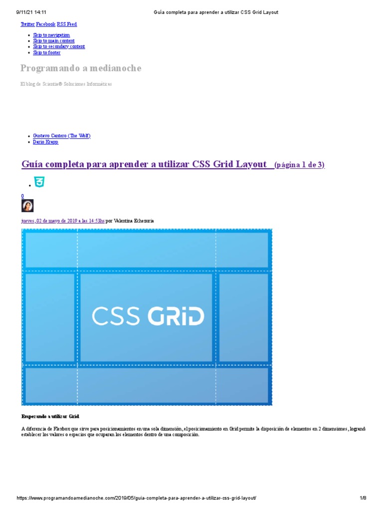 Guía Completa para Aprender A Utilizar CSS Grid Layout | PDF | Red ...