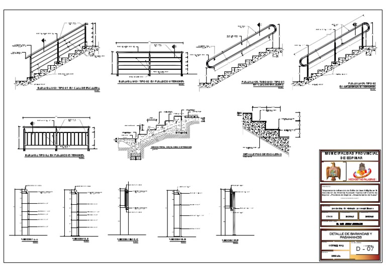 Plano Detalle de Barandas M.a-D-07 | PDF