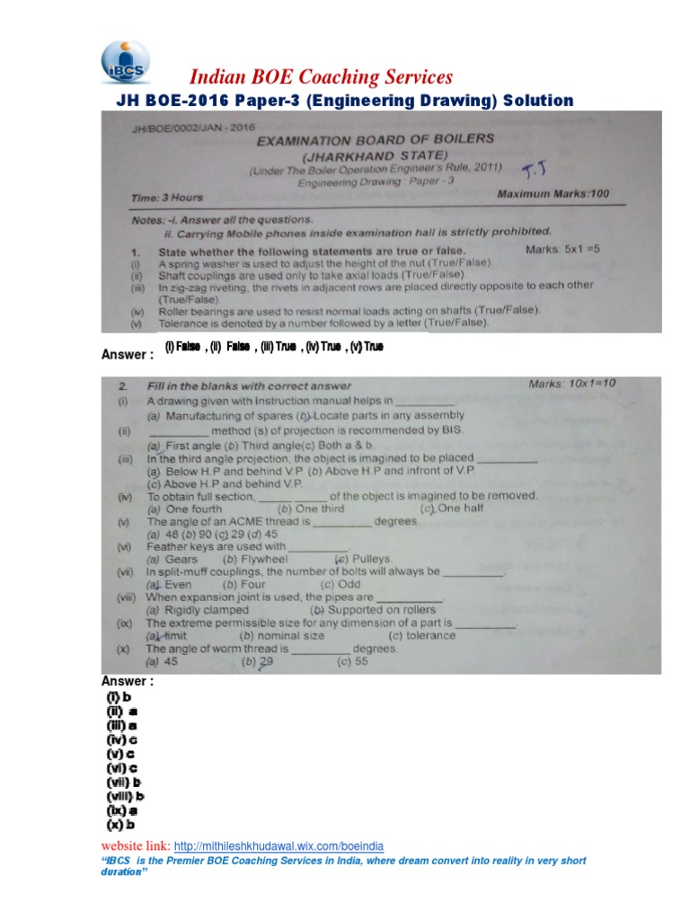JH BOE 2016 Paper 3 Solution | PDF | Gases | Chemical Engineering
