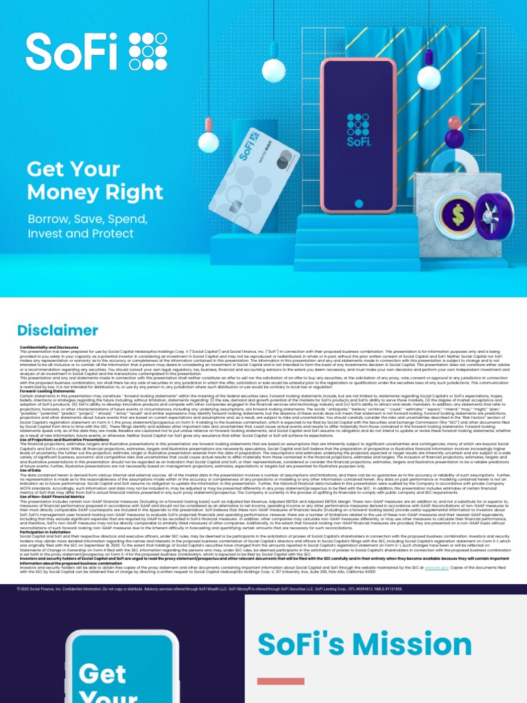 SoFi Investor Call Deck | PDF | Banks | Loans