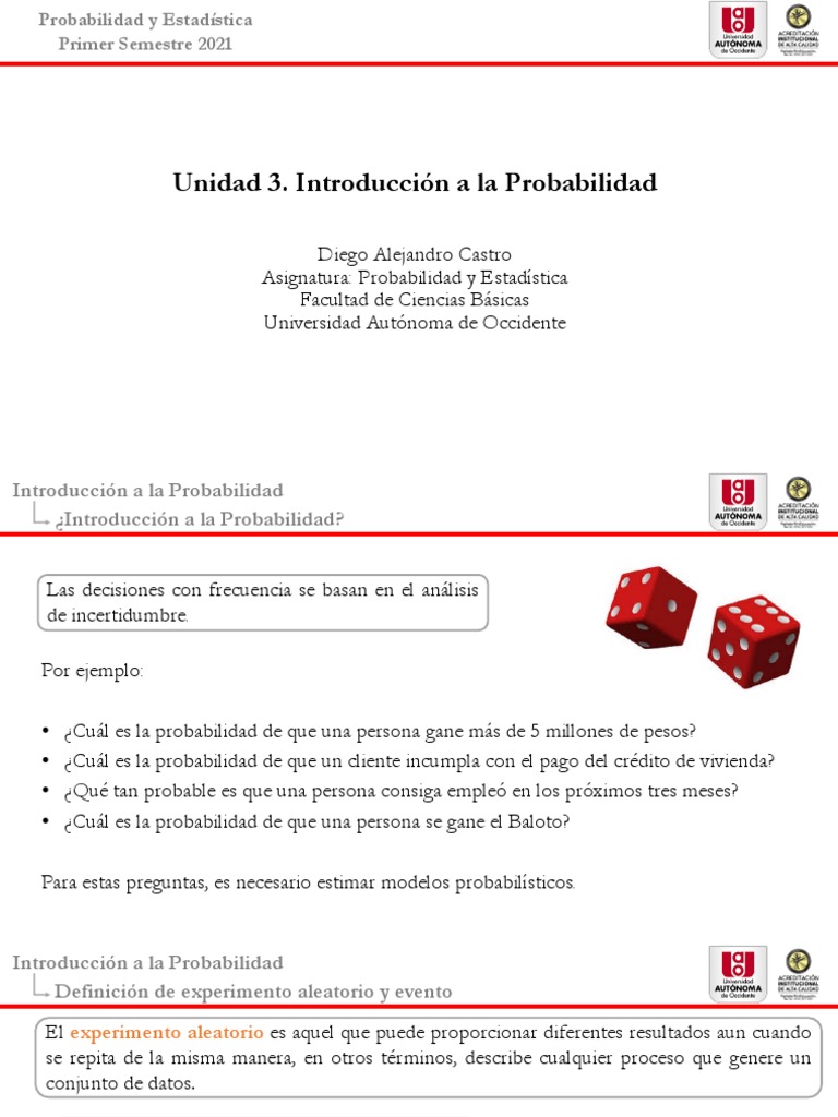 Conceptos Básicos de Probabilidad | PDF | Probabilidad | Experimentar