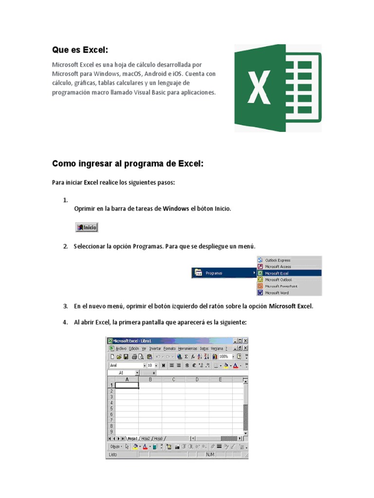 Que Es Excel | PDF | Microsoft Excel | Ventana (informática)