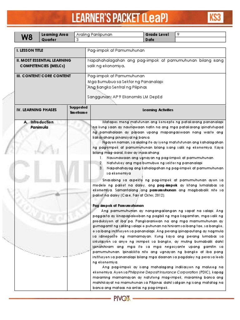 LeaP AP G9 Week 8 Q3 | PDF