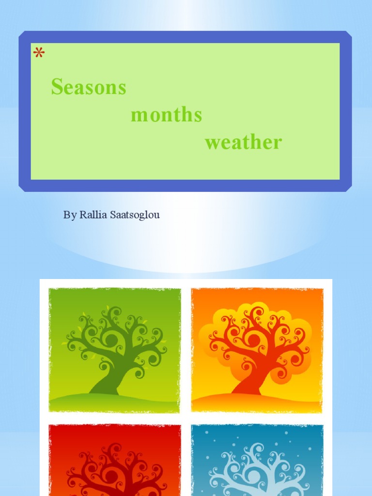 Seasons and Months Flashcards 12426 | PDF