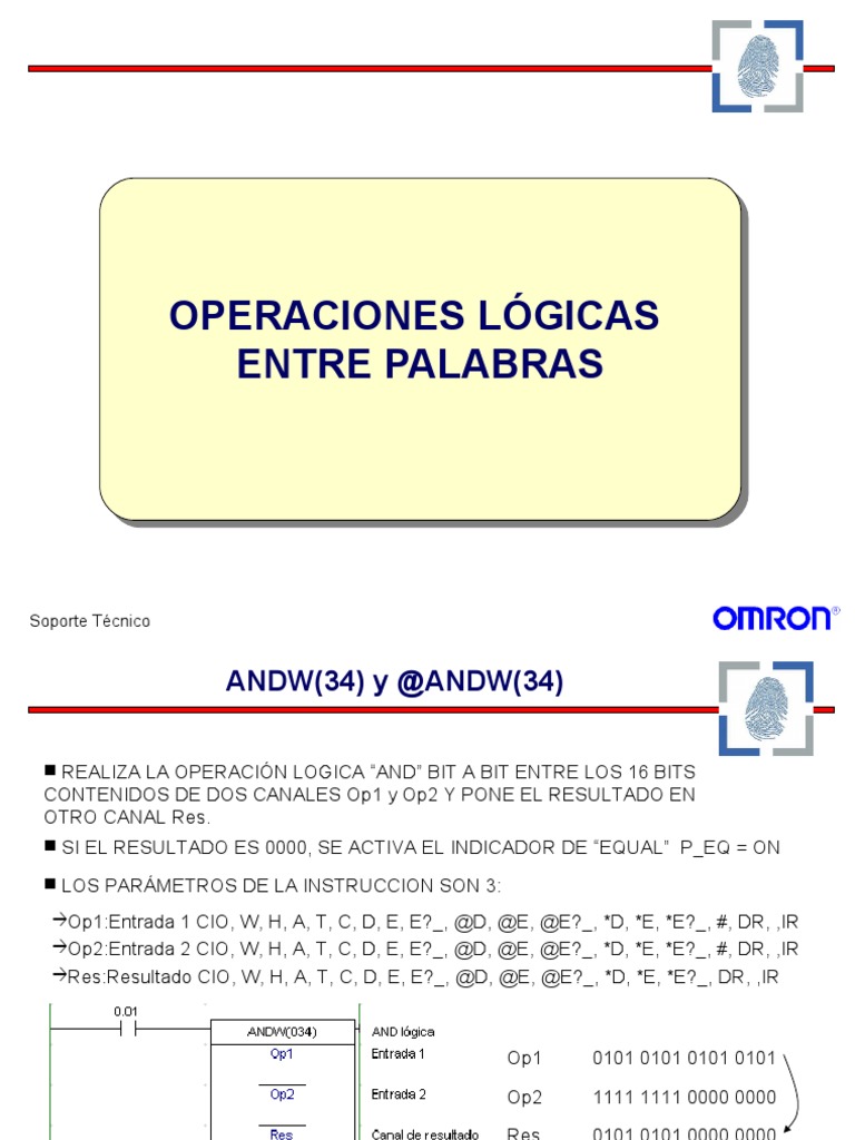 Operaciones Lógicas en Soporte Técnico | PDF | Poco | Datos de computadora