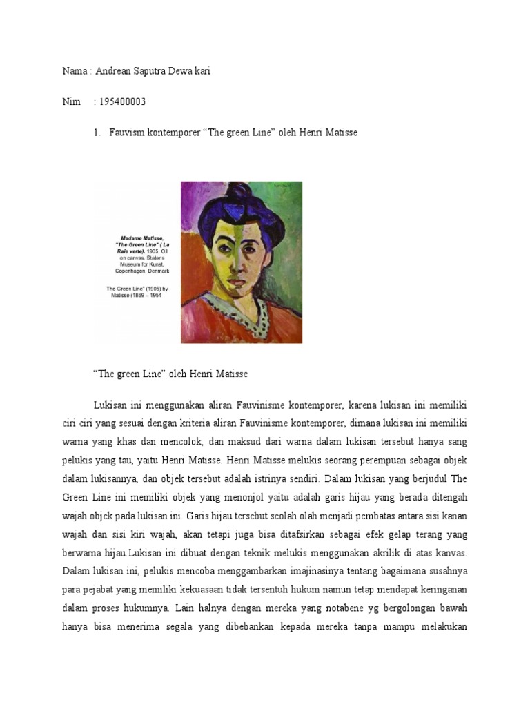 Kontemporer Fauvisme | PDF | Seni | Puisi