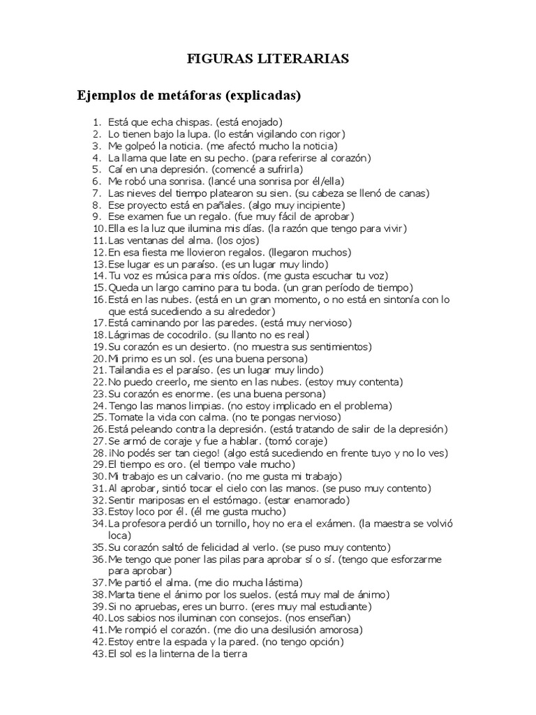 Figuras Literarias | PDF | Amor