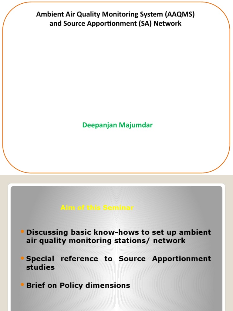 Ambient Air Quality Monitoring System (AAQMS) and Source Apportionment ...