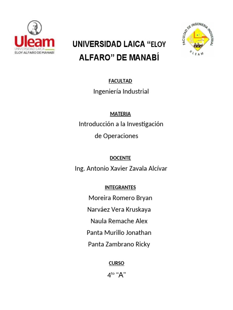 Proyecto IO - Grupo Final | PDF | Inventario | Producción y fabricación