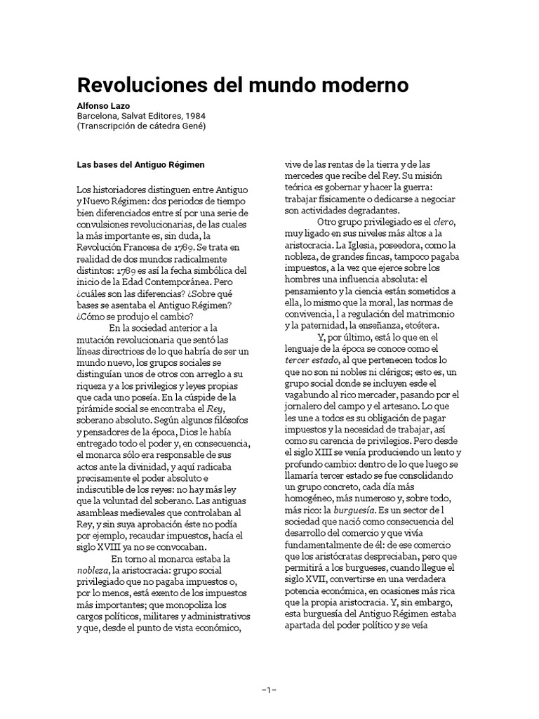 Lazo, Alfonso. Revoluciones Del Mundo Moderno | PDF | Napoleón ...