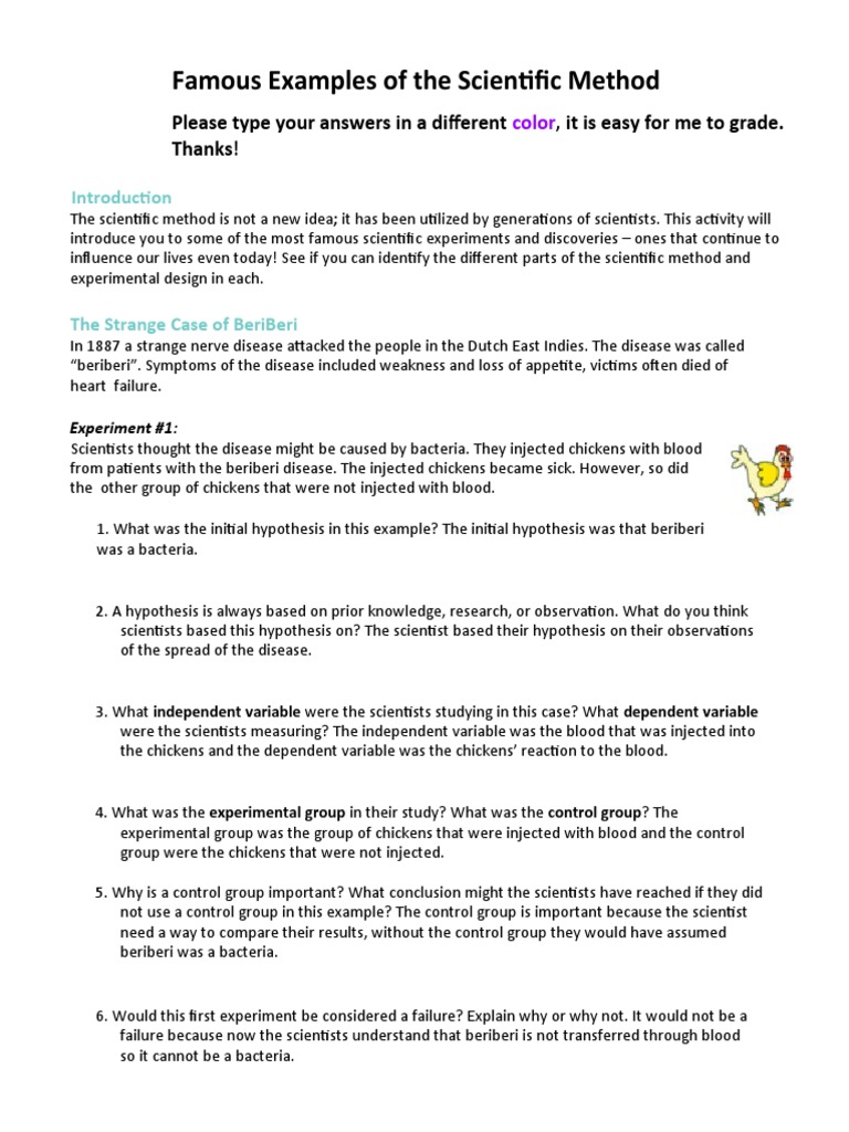 Famous Examples of The Scientific Method! | PDF | Experiment | Mold