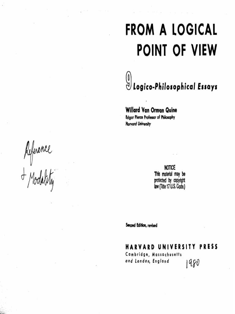 Quine - Reference and Modality | PDF