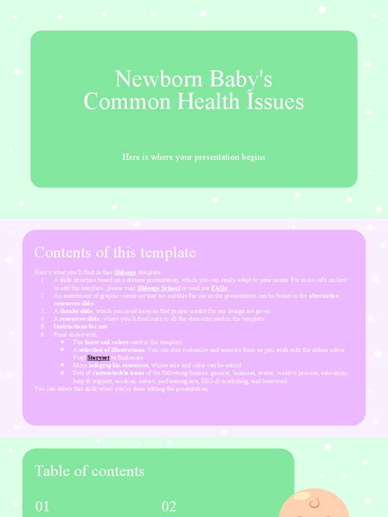 Newborn Baby's Common Health Issues by Slidesgo | PDF | Planets | Saturn