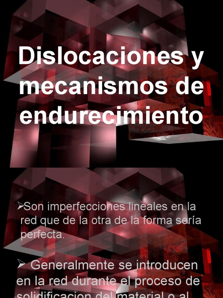 Dislocaciones y Mecanismos de Endurecimiento | PDF | Dislocación | Química